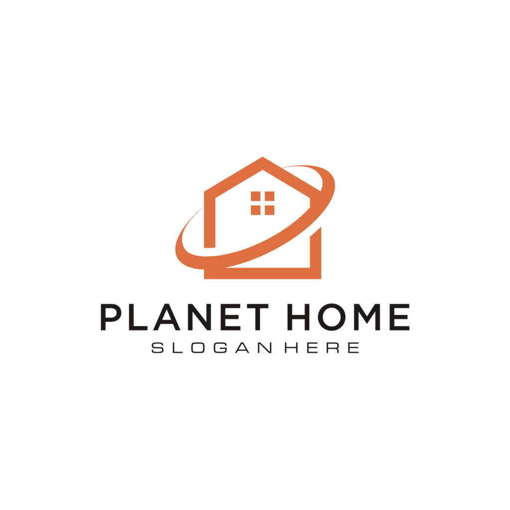 planet home build abstract for logo - MasterBundles