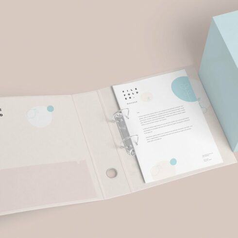 Plastic Crown Box File Folder Mockup | Master Bundles