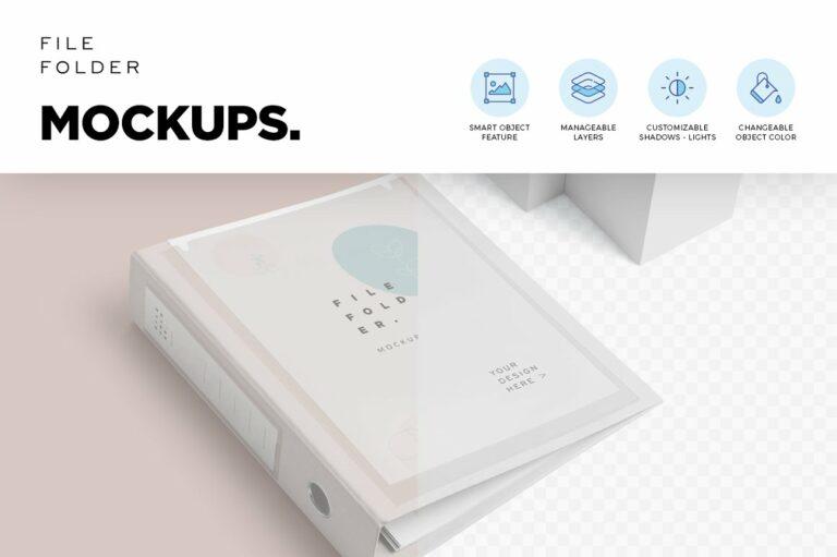 Plastic Crown Box File Folder Mockup – MasterBundles