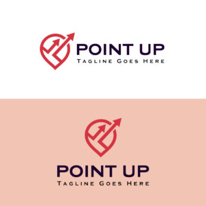 Point up logo| location pin logo| delivery logo - MasterBundles
