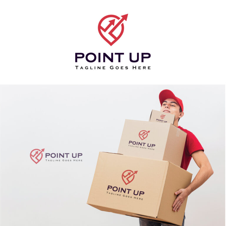 Point up logo| location pin logo| delivery logo - MasterBundles