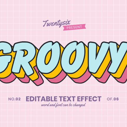 6 Retro Text Effect Style Editable for illustrator - Only $9 ...