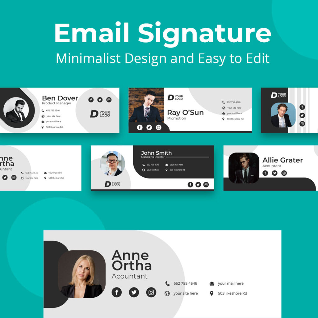 Modern Email Signature Template - MasterBundles