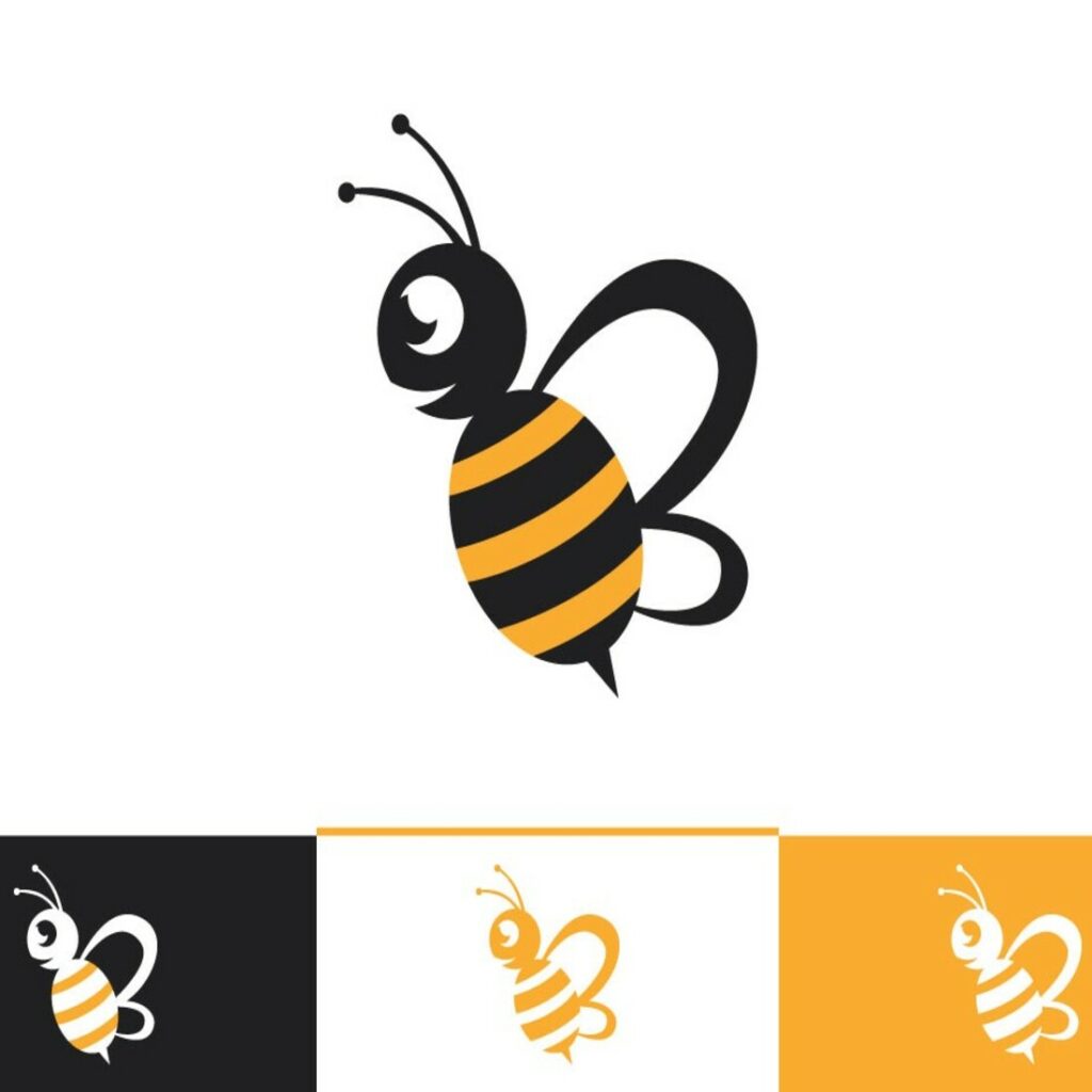 Bee Logo Vector for Farming Industry - MasterBundles