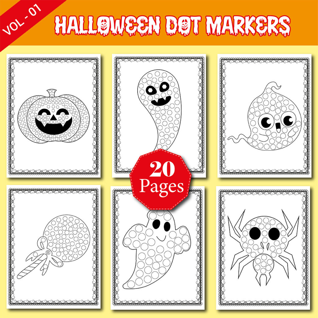 20 Pages Halloween Dot Markers Activity Book - MasterBundles