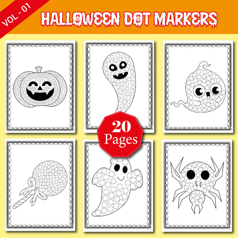 20 Pages Halloween Dot Markers Activity Book - MasterBundles