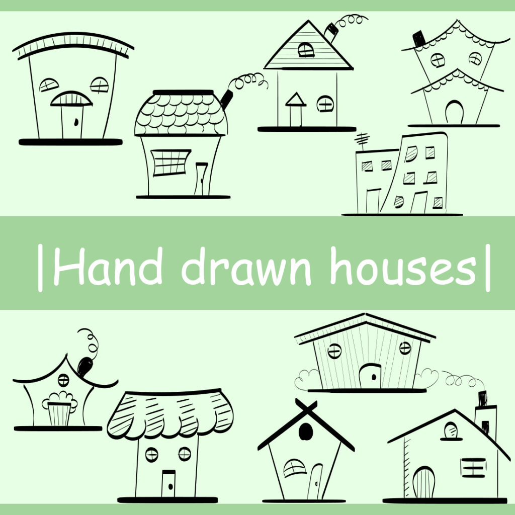 Hand drawn house. Simple vector icon. - MasterBundles