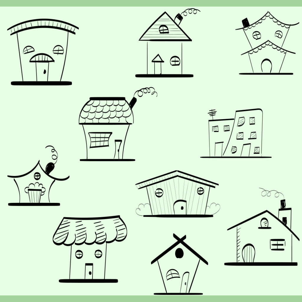 Hand drawn house. Simple vector icon. - MasterBundles