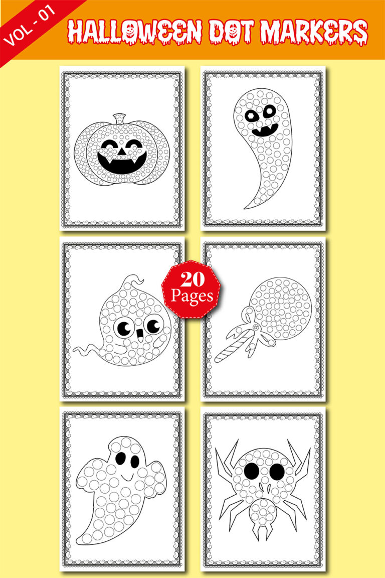 20 Pages Halloween Dot Markers Activity Book - MasterBundles