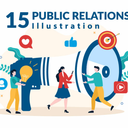 15 Public Relations Illustration | MasterBundles
