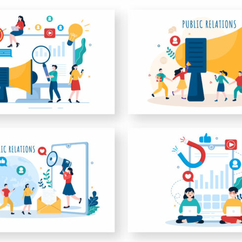 15 Public Relations Illustration | MasterBundles