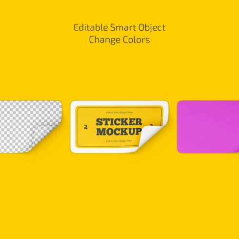 Rectangular Stickers Mockup Set | Master Bundles