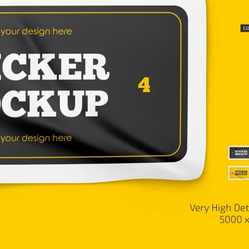 Rectangular Stickers Mockup Set | Master Bundles