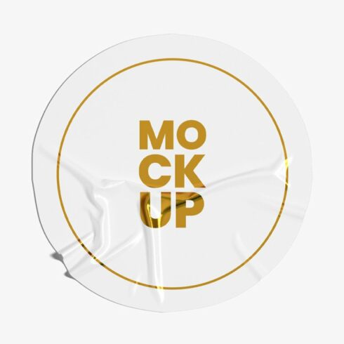 Round Crumpled Stickers Mockup Set | Master Bundles