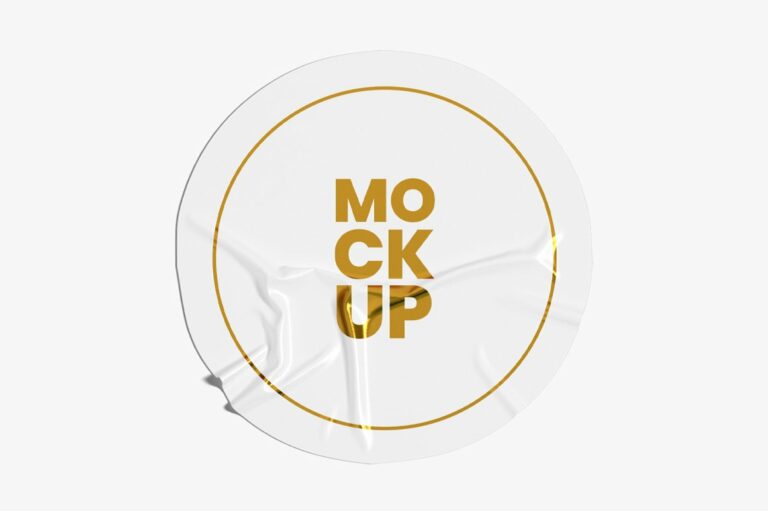 Round Crumpled Stickers Mockup Set – MasterBundles