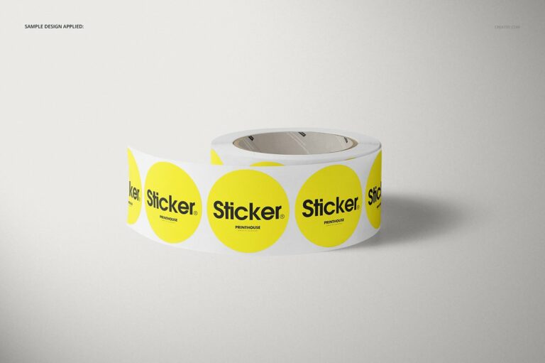 Round Roll Stickers Mockup Set – MasterBundles