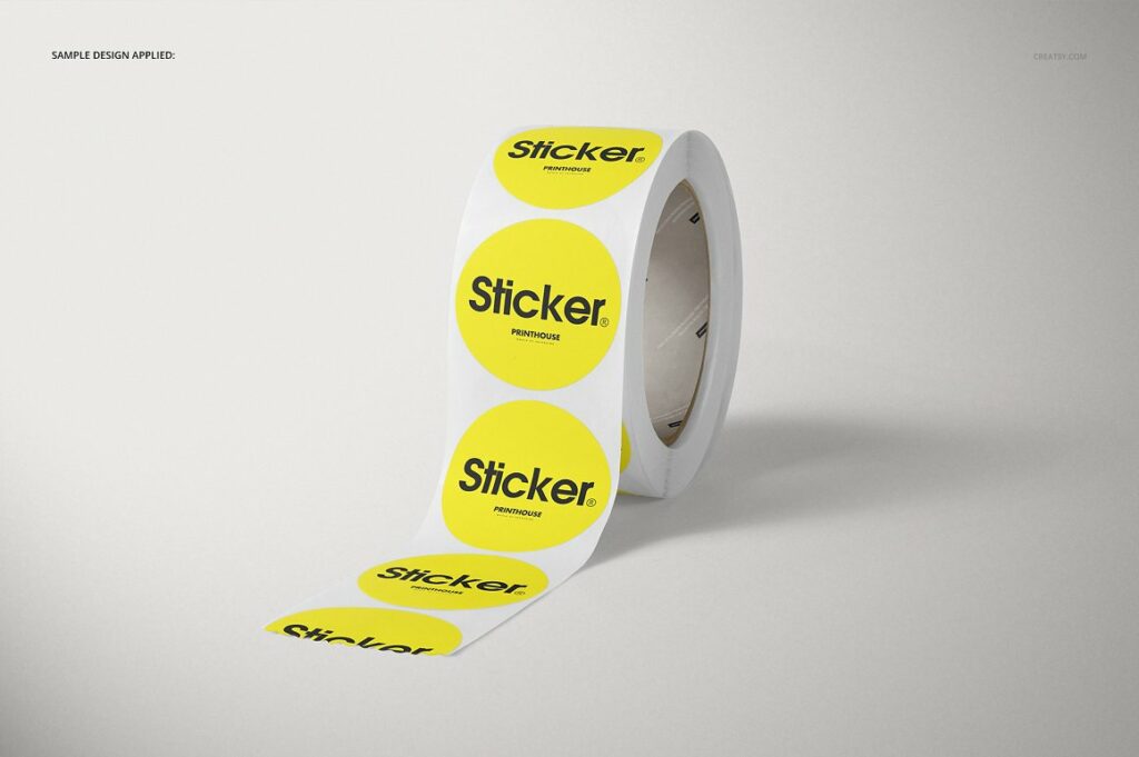 Round Roll Stickers Mockup Set – MasterBundles