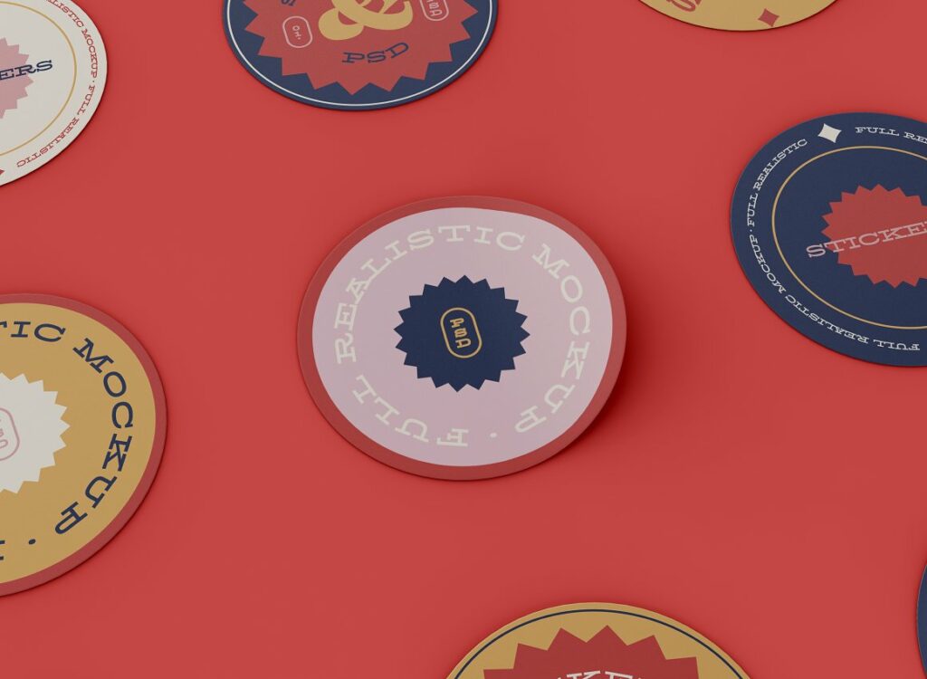 Round Stickers Mockup Smart Object – MasterBundles