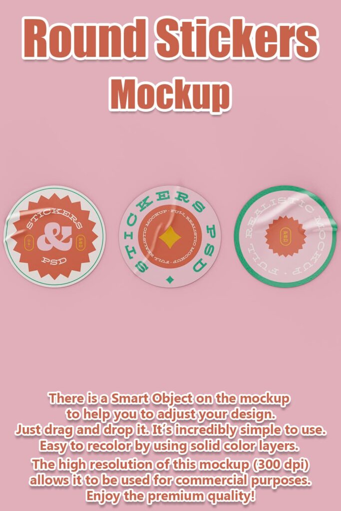 Round Stickers Mockup 300 dpi – MasterBundles