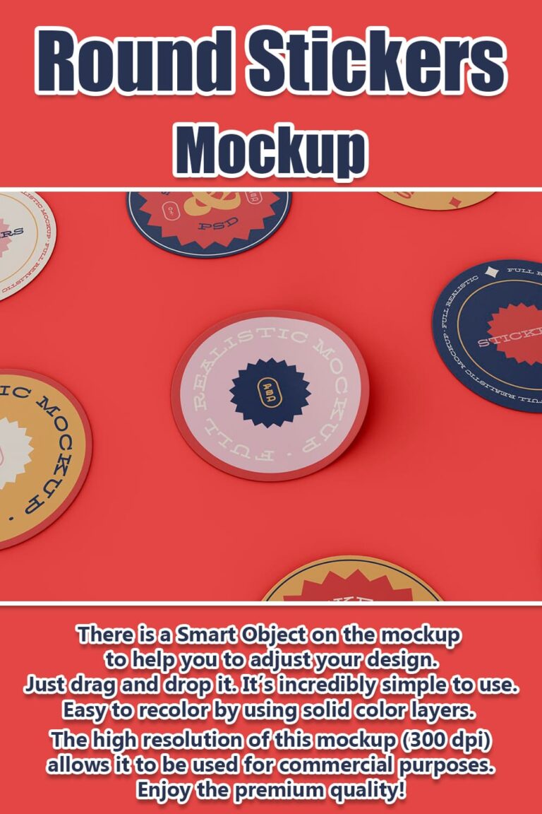 Round Stickers Mockup Smart Object – MasterBundles