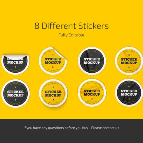 Round Stickers Mockup Set | Master Bundles