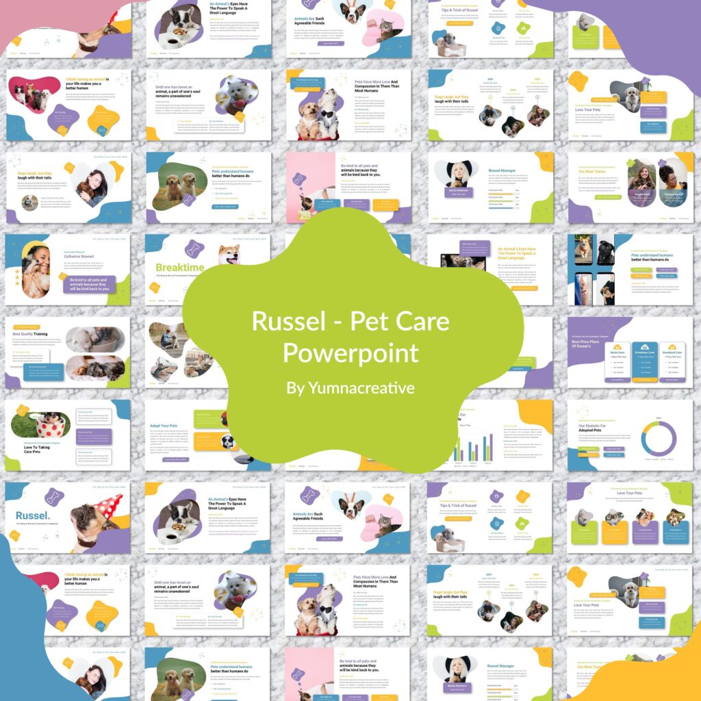 Russel - Pet Care Powerpoint Template – MasterBundles