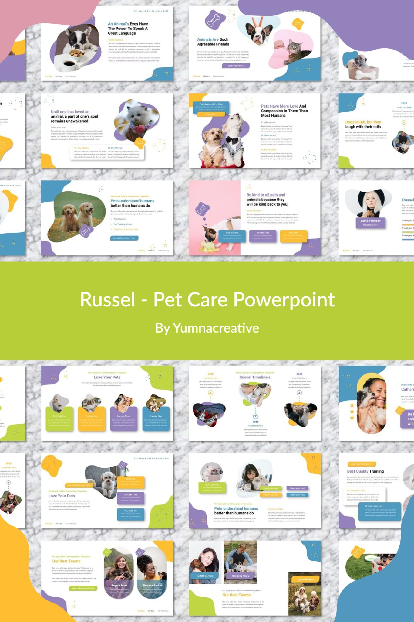 Russel - Pet Care Powerpoint Template – MasterBundles