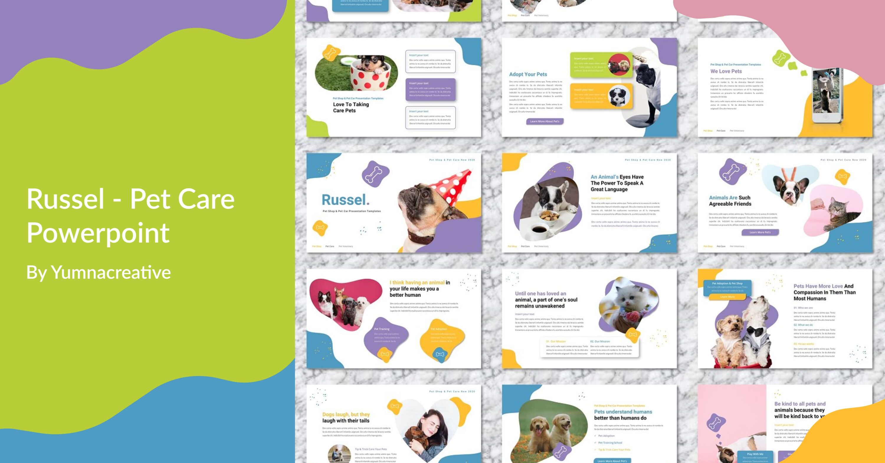 Russel - Pet Care Powerpoint Template – MasterBundles