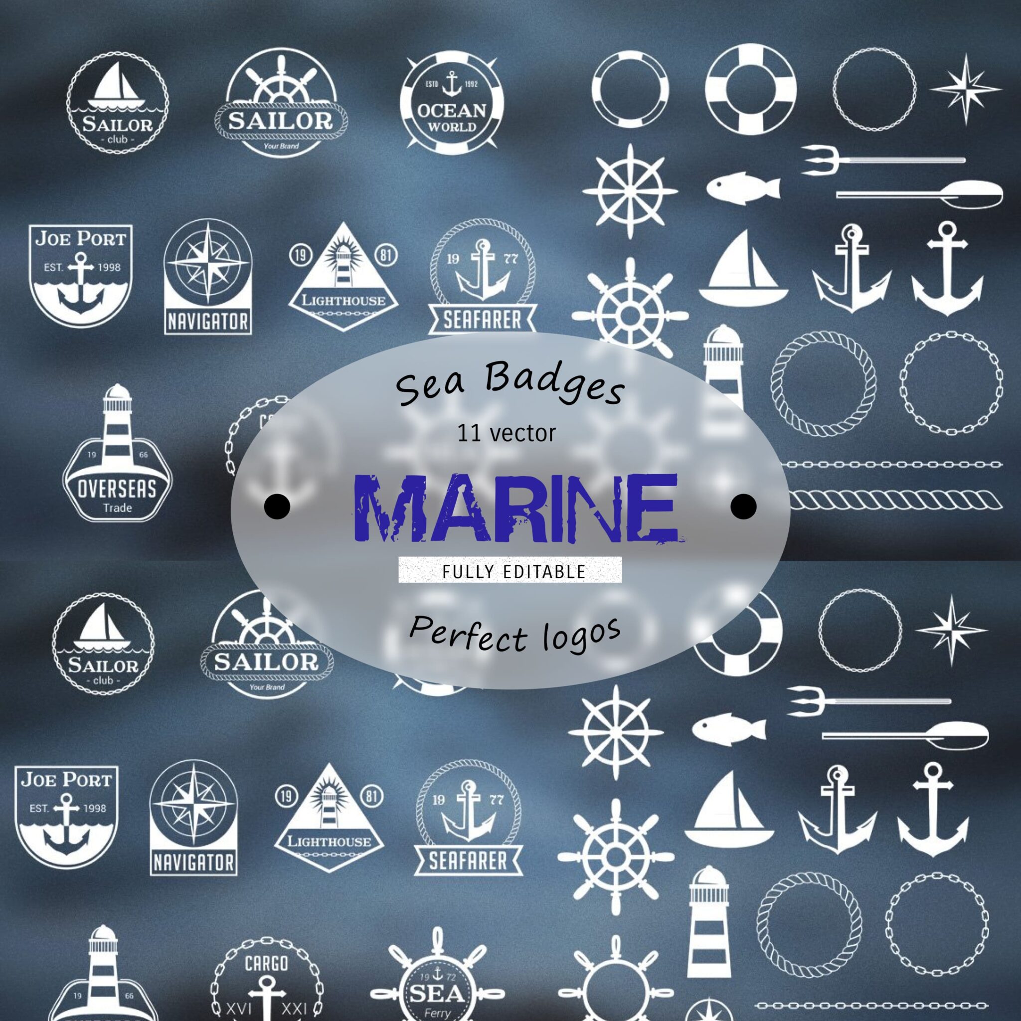 Sea Marine Badges Logos – MasterBundles