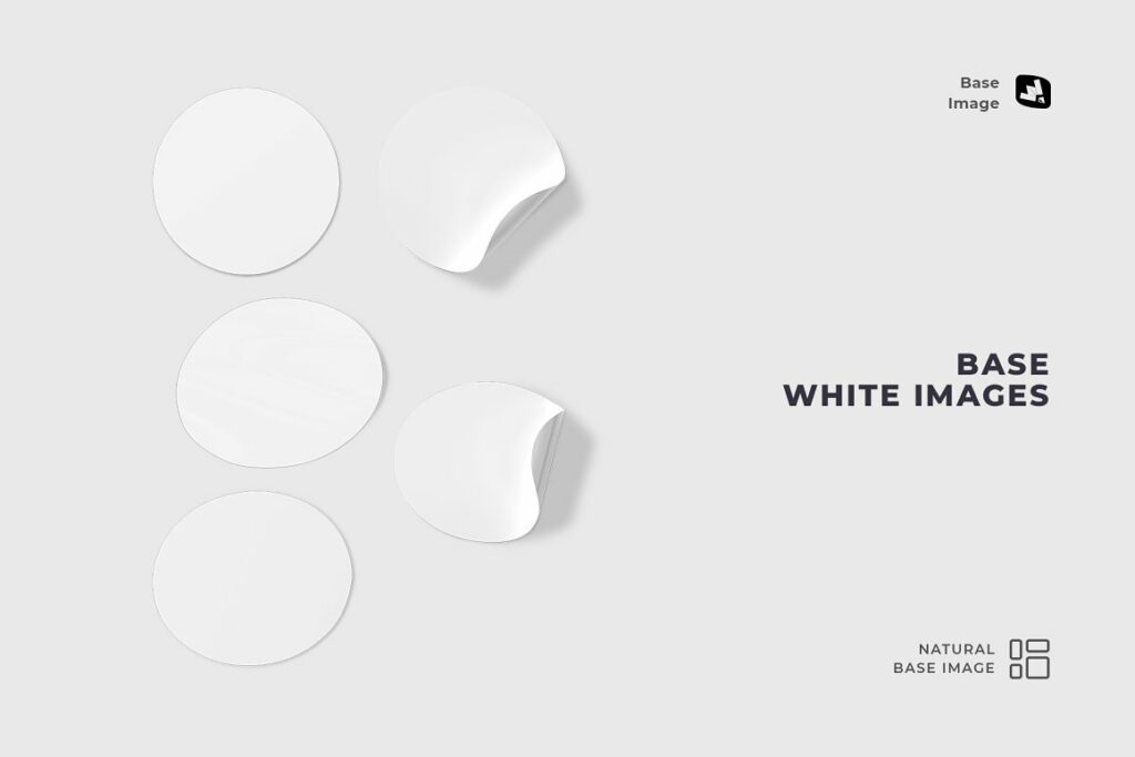 Set Of Circular Stickers Mockup – MasterBundles