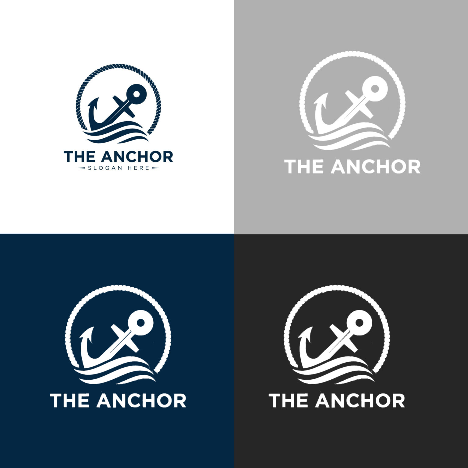 Ship Anchor and Rope Logo – MasterBundles