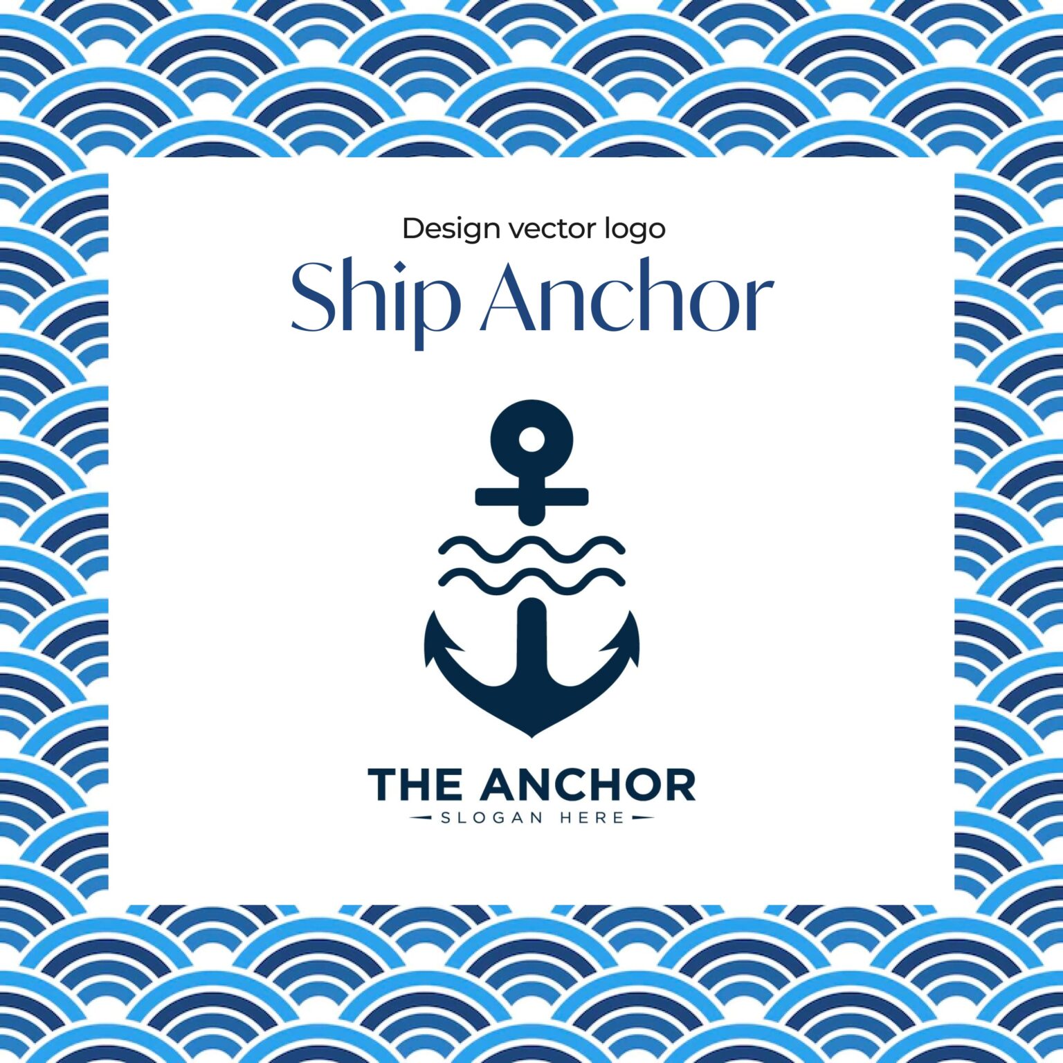 Ship Anchor and Rope Logo | Master Bundles