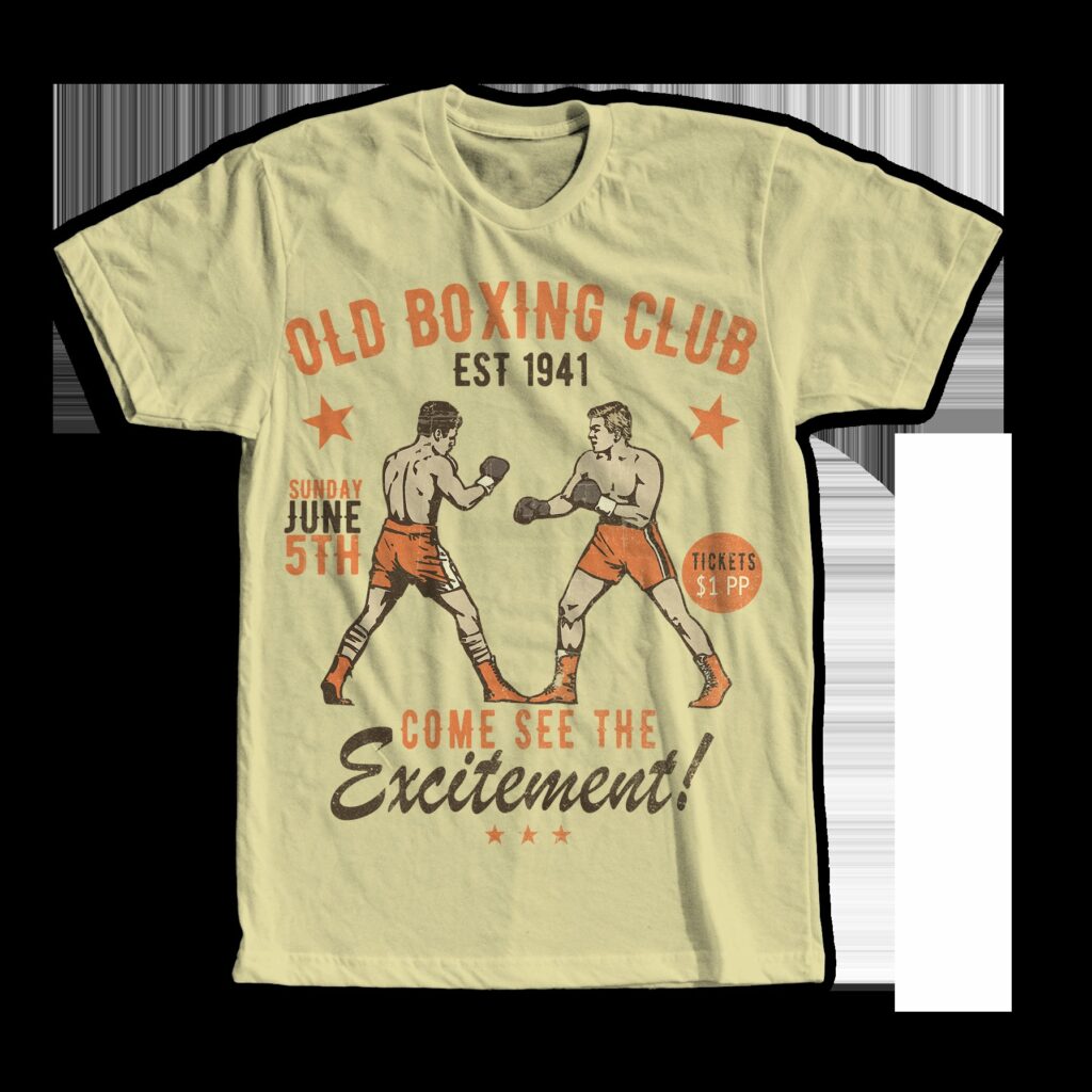 Old Boxing Club T-Shirt Design – MasterBundles