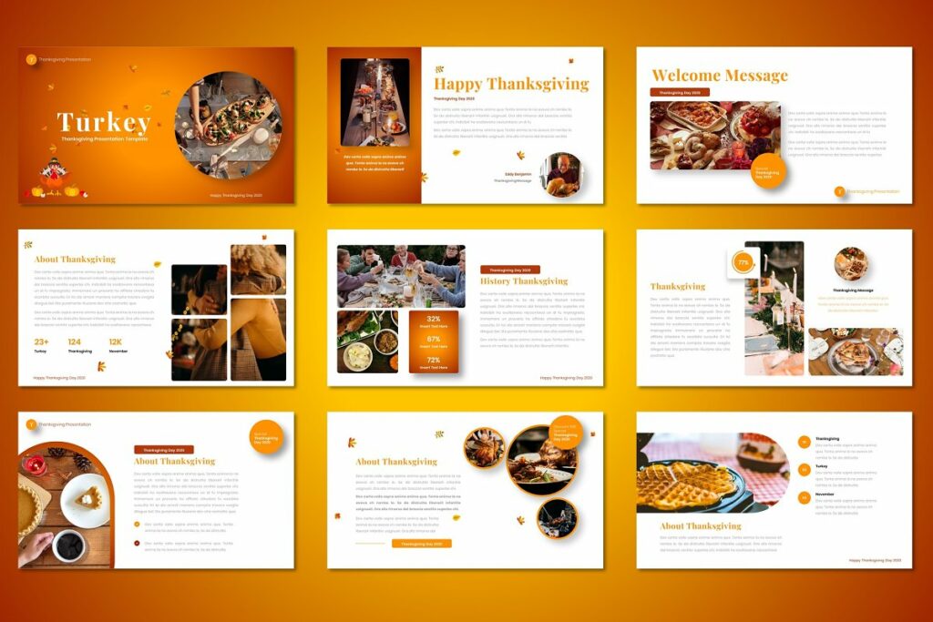 Turkey - Happy Thanksgiving Keynote Template – MasterBundles