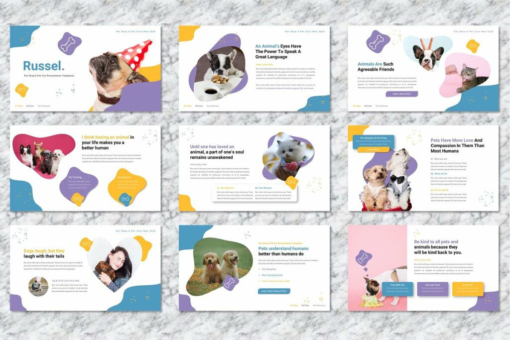 Russel - Pet Care Powerpoint Template – MasterBundles