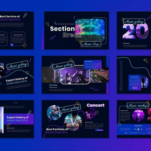 9Twenty - Music Google Slide | Master Bundles