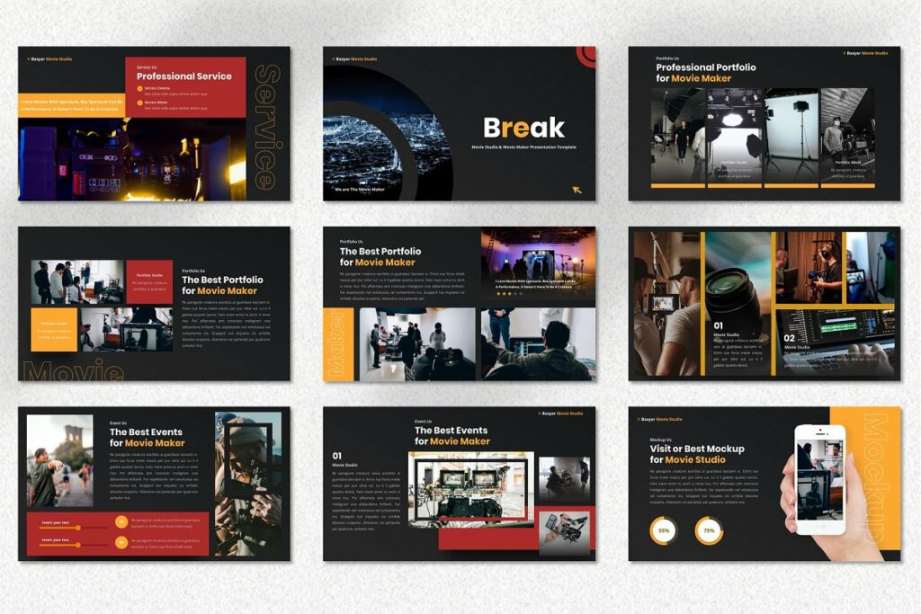 Basyar - Movie Studio Google Slide – MasterBundles