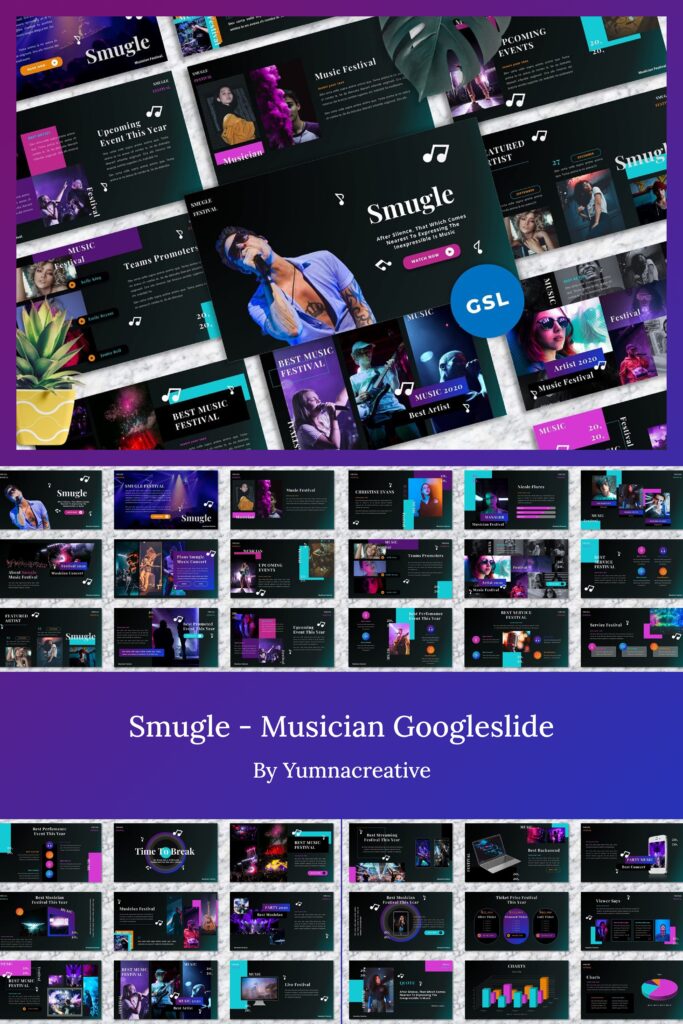 Smugle - Musician Google Slide – MasterBundles