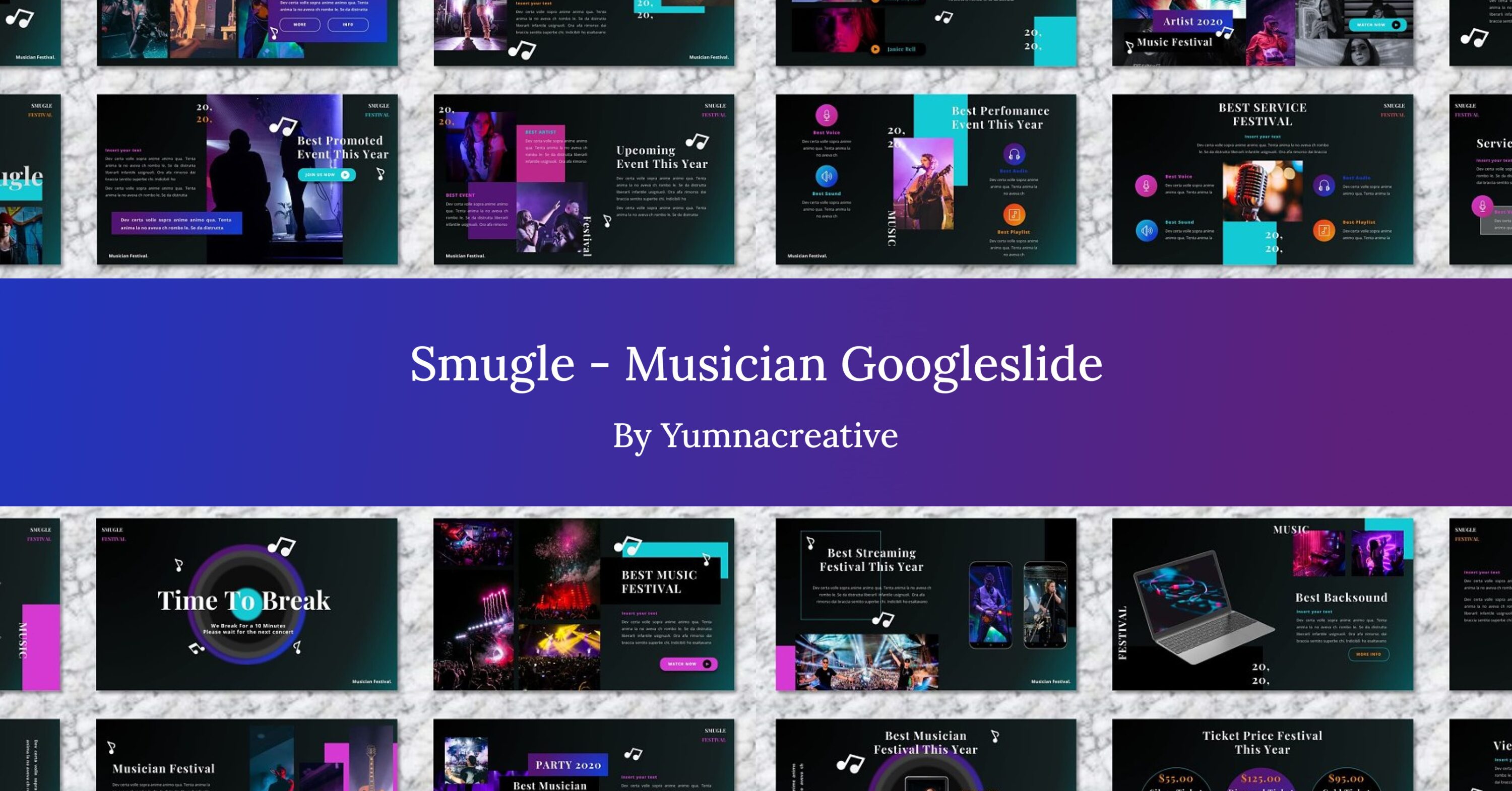 Smugle - Musician Google Slide – MasterBundles
