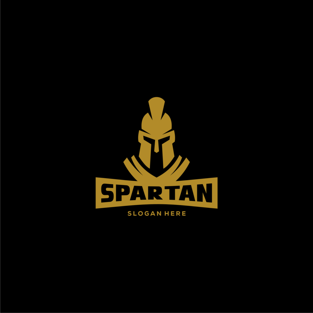 spartan logo and vector design helmet and head - MasterBundles