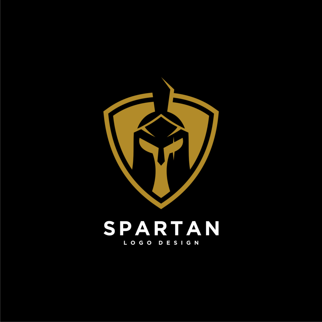 spartan logo and vector design helmet and head - MasterBundles
