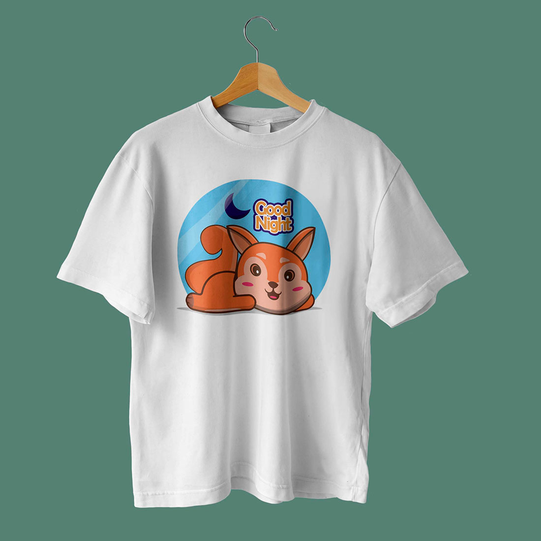 Cute Squirrel Sleep Good Night Illustration - MasterBundles