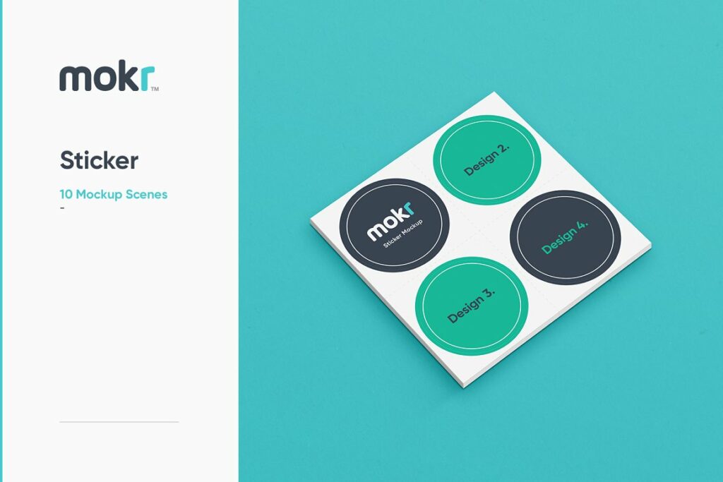 Realistic Sticker Mockup – MasterBundles