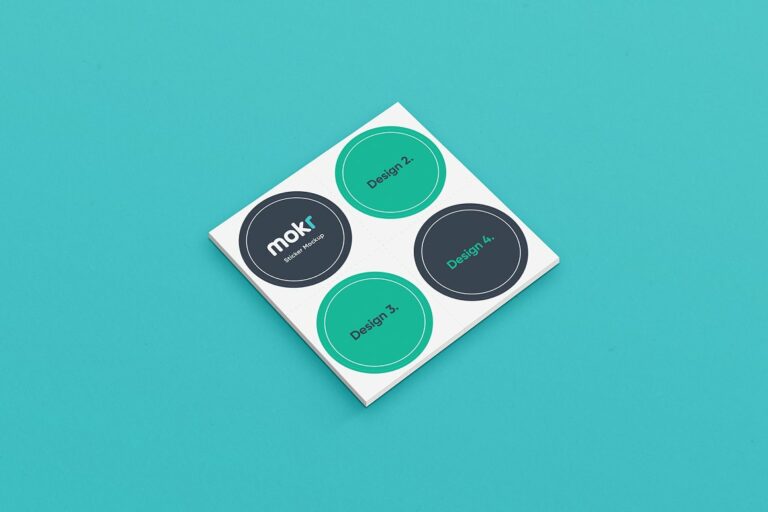 Realistic Sticker Mockup – MasterBundles