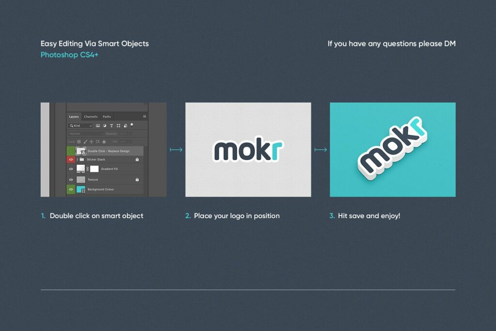 Realistic Sticker Mockup – MasterBundles
