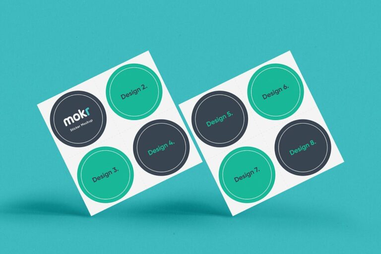 Realistic Sticker Mockup – MasterBundles