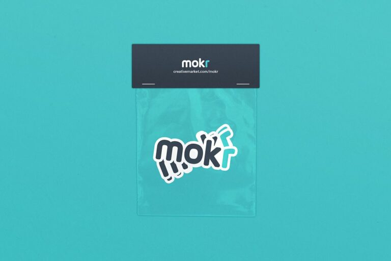 Realistic Sticker Mockup – MasterBundles