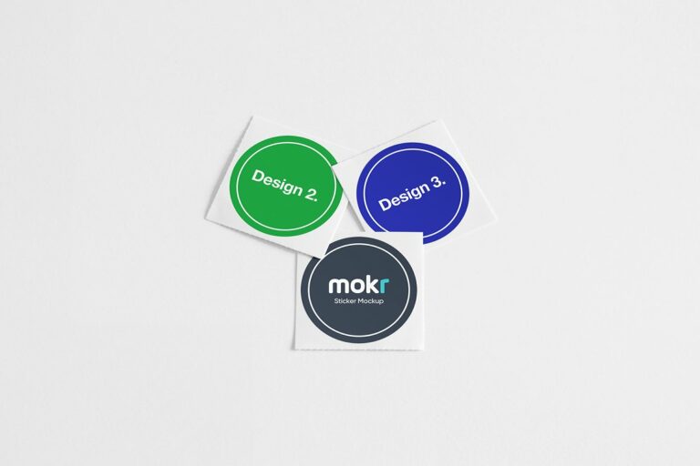 Realistic Sticker Mockup – MasterBundles