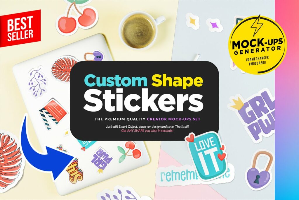 Sticker Shape Creator 20Xmockups – MasterBundles