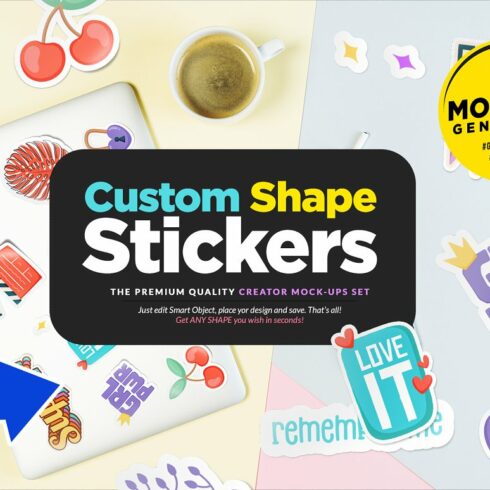 Sticker Shape Creator 20Xmockups | Master Bundles